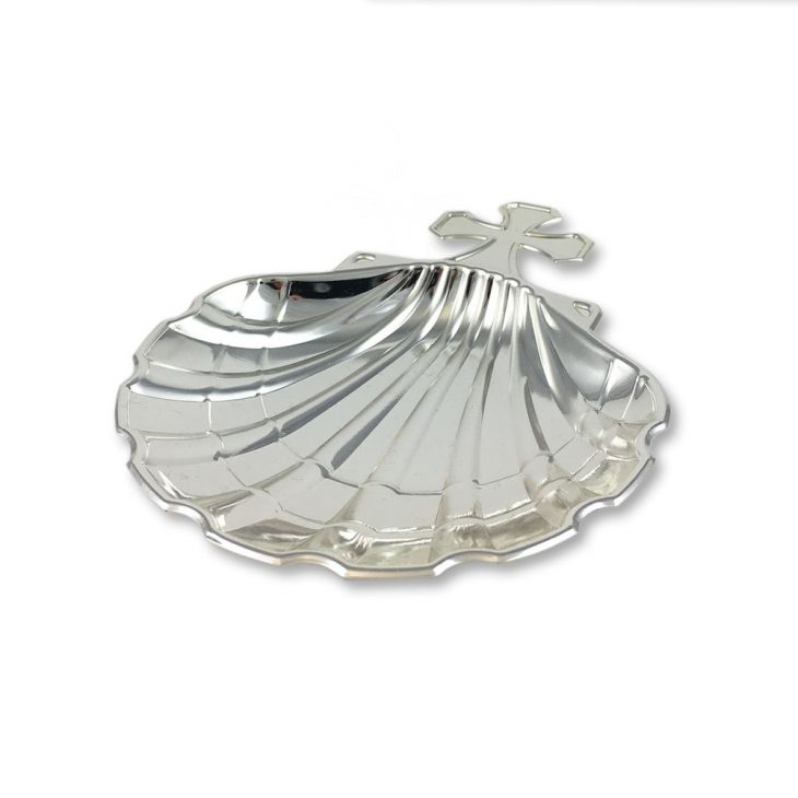 CONCHA BAUTISMO CRUZ BAÑO PLATA - Artículos Religiosos Ultreya