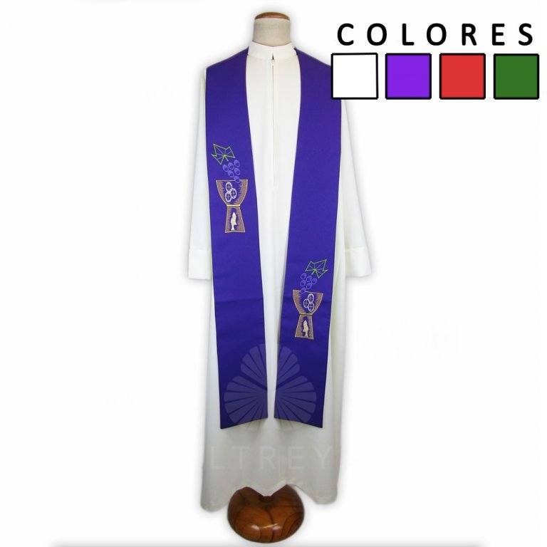 ESTOLON CALIZ Y UVAS - Artículos Religiosos Ultreya