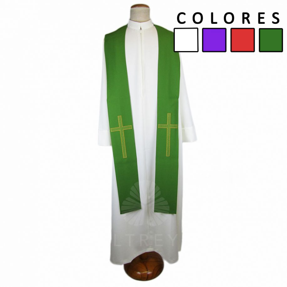 ESTOLON BORDADO CRUZ - Artículos Religiosos Ultreya