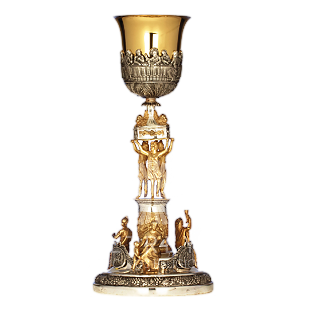 CALIZ ULTIMA CENA PLATA - Artículos Religiosos Ultreya