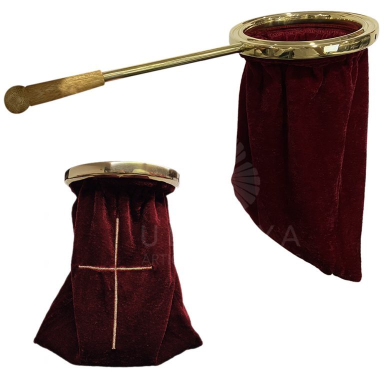 LIMOSNERO METAL DORADO 21,5 CM - Artículos Religiosos Ultreya