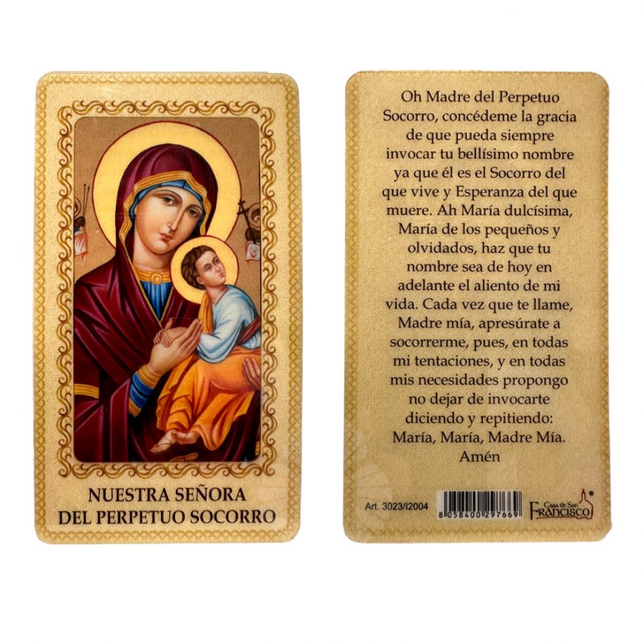 ESTAMPITA NUESTRA SEÑORA DEL PERPETUO SOCORRO - Artículos Religiosos ...