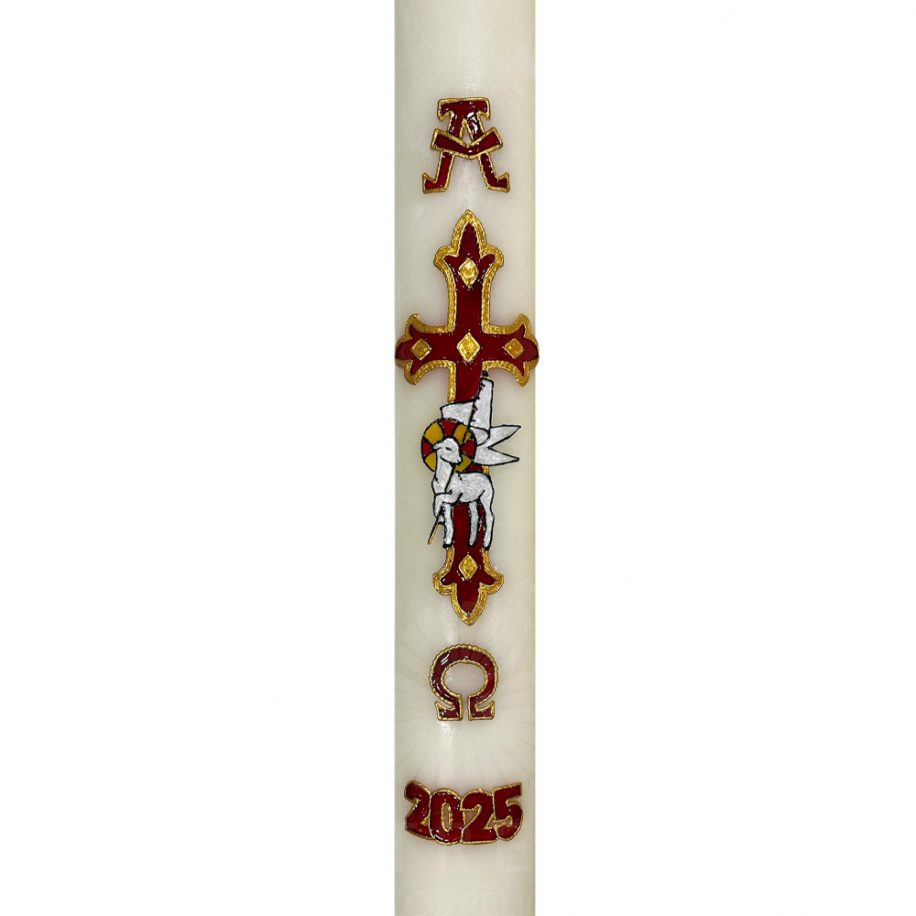 CIRIO PASCUAL 2026 CRUZ CON CORDERO - Artículos Religiosos Ultreya