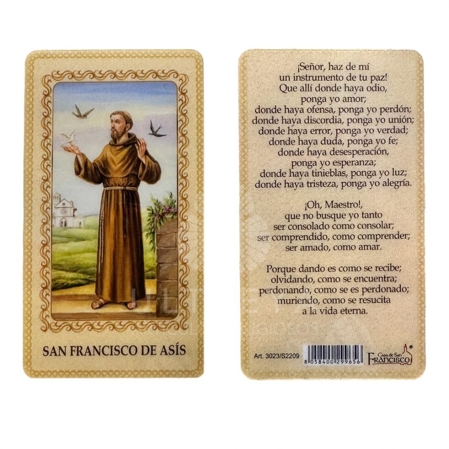 ESTAMPITA SAN FRANCISCO DE ASIS - Artículos Religiosos Ultreya