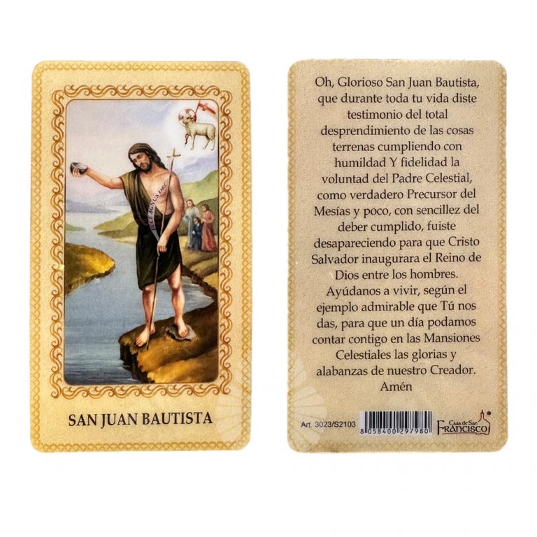 ESTAMPITA SAN JUAN BAUTISTA - Artículos Religiosos Ultreya