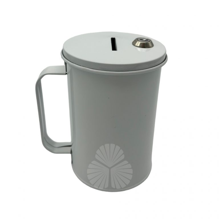 LIMOSNERO DE METAL CON LLAVE - Artículos Religiosos Ultreya