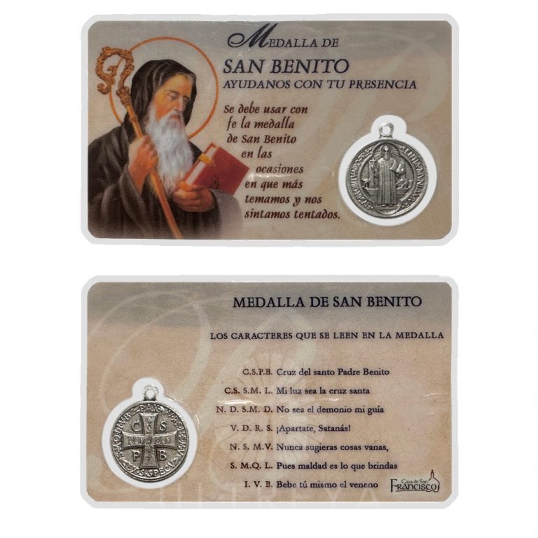 ESTAMPITA CON MEDALLA SAN BENITO - Artículos Religiosos Ultreya