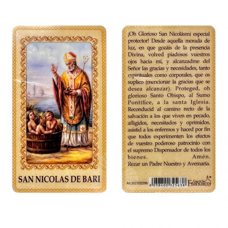 ESTAMPITA SAN NICOLAS DE BARI - Artículos Religiosos Ultreya