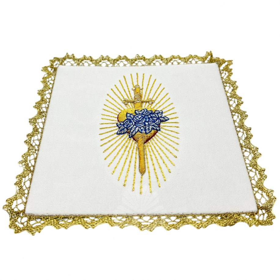 PALIA INMACULADO CORAZON DE MARIA SEDA PURA - Artículos Religiosos Ultreya