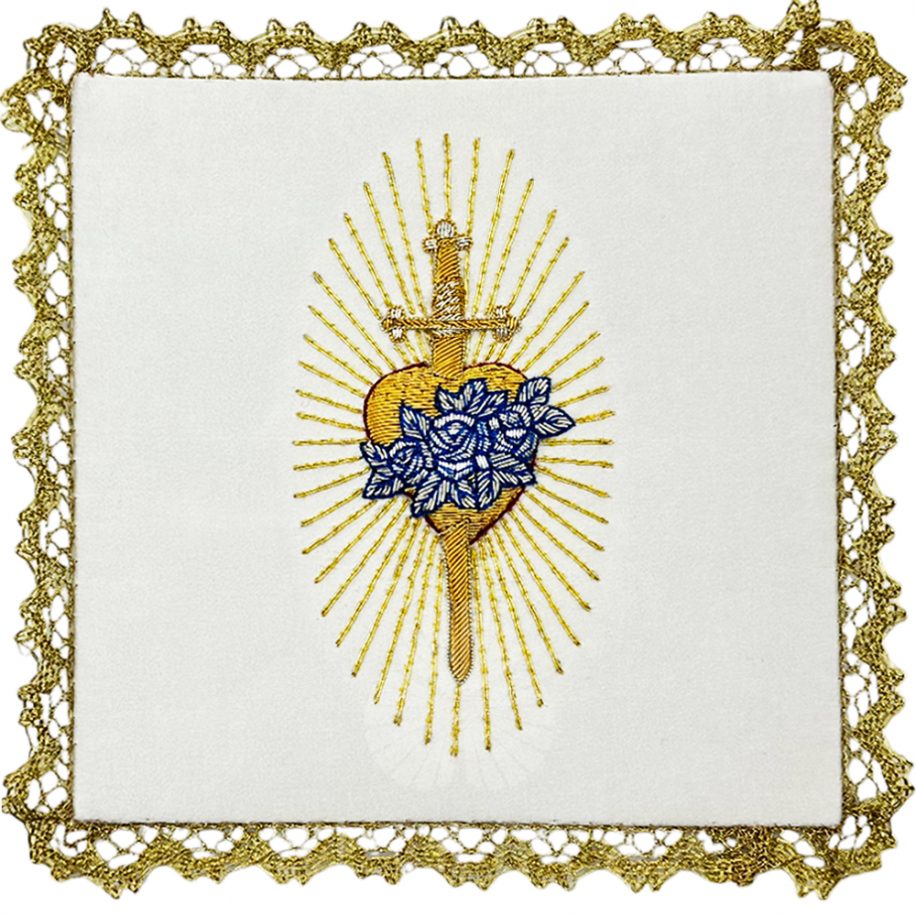 PALIA INMACULADO CORAZON DE MARIA SEDA PURA - Artículos Religiosos Ultreya