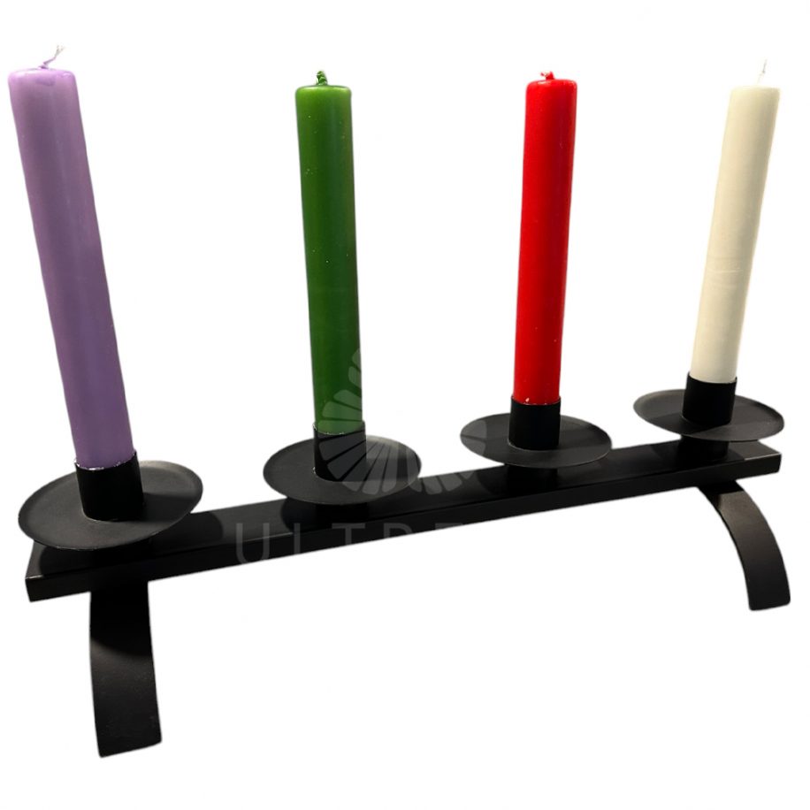 CANDELABRO DE ADVIENTO CON VELAS - Artículos Religiosos Ultreya