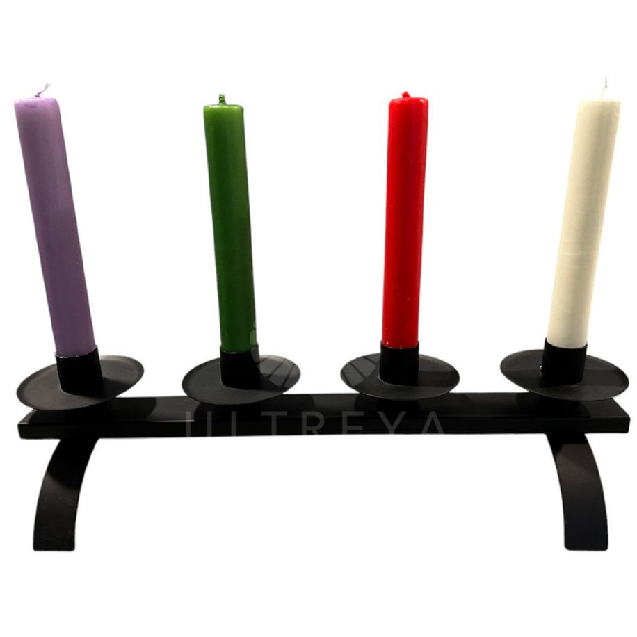 CANDELABRO DE ADVIENTO CON VELAS - Artículos Religiosos Ultreya
