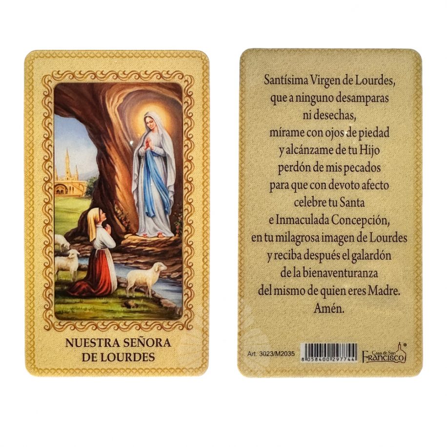 ESTAMPITA NUESTRA SEÑORA DE LOURDES - Artículos Religiosos Ultreya